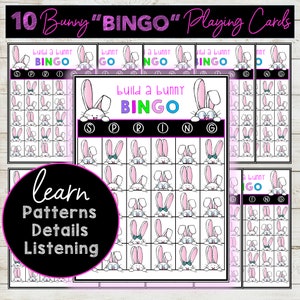 PRINTABLE Build a Bunny Bingo Game. Teacher, Parent, Daycare Resource ...