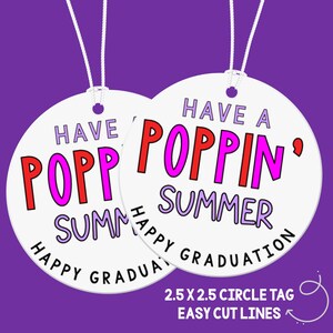 PRINTABLE Poppin Last Day of School Tag | Year End Pop Fidget Toy Tag ...