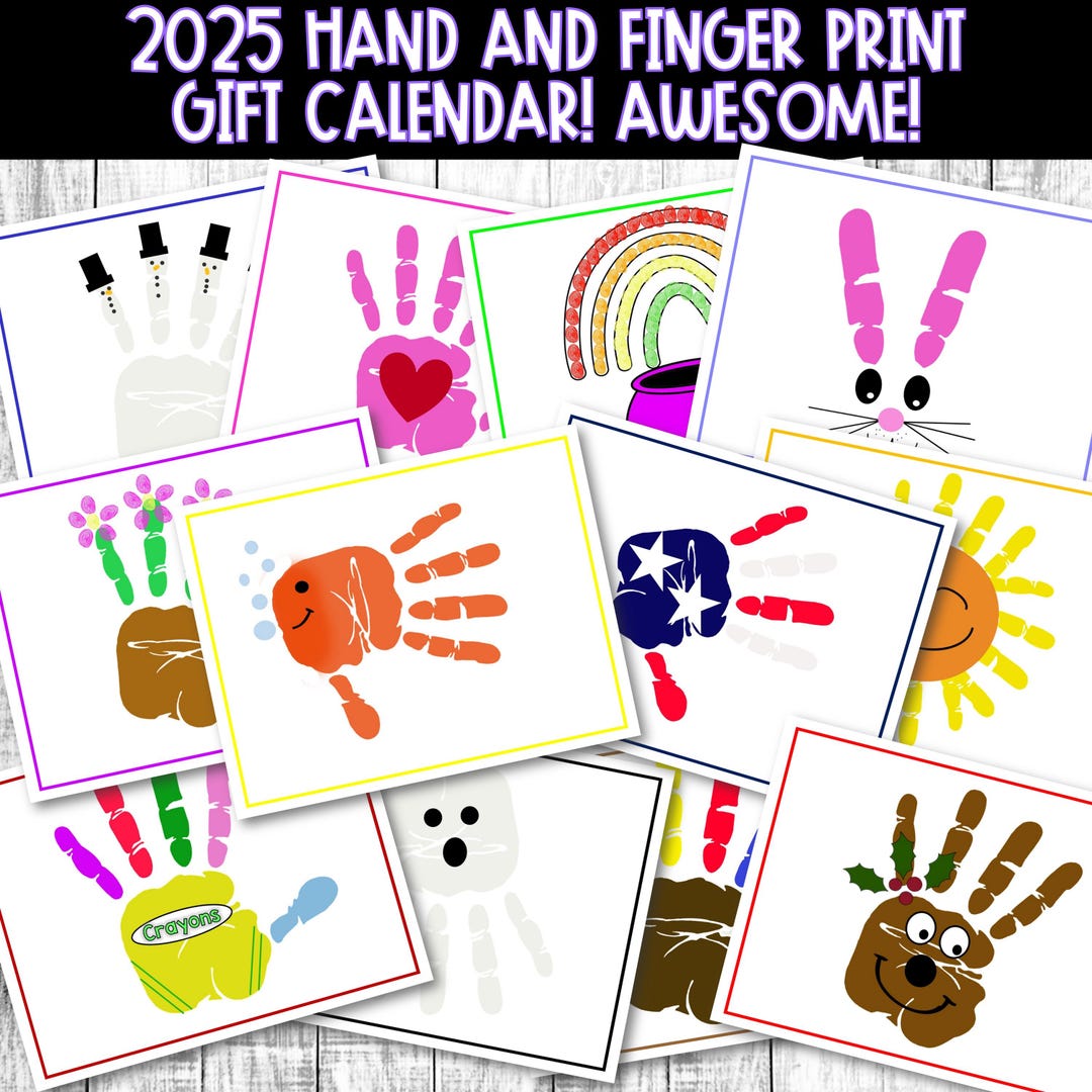 2025 Handprint Calendar | PDF Download | DIY Calendar Craft | Gift for ...