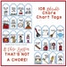 108 Chore Chart Tags, EDITBLE Tags Too. Jobs & Behavior Tags. Schedule ...