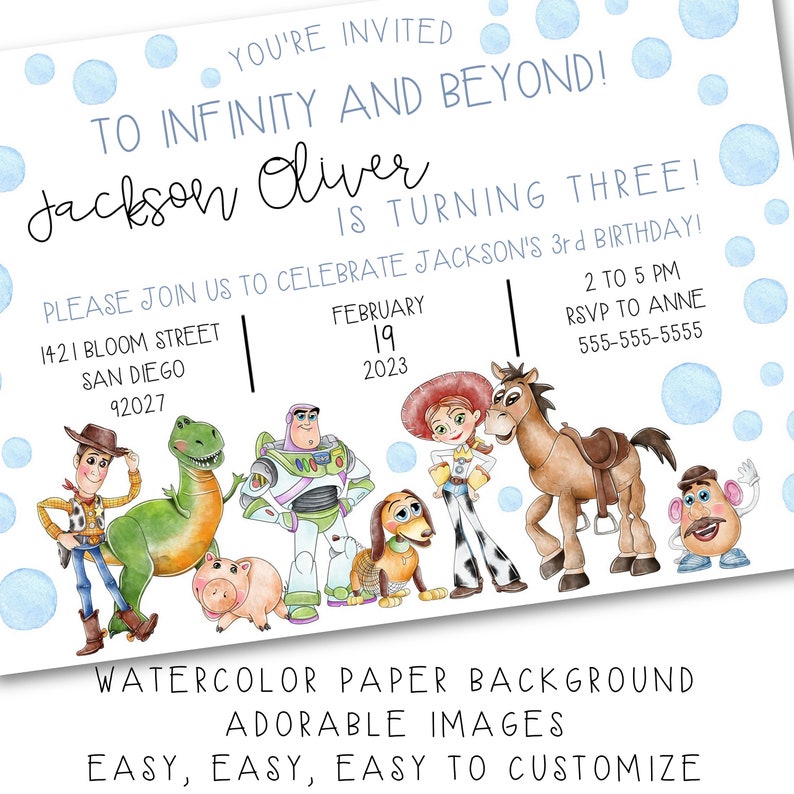 To Infinity and Beyond Invitation Template. Easily - Etsy