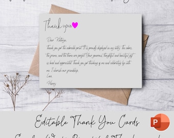 Handwriting Thank You Cards - Etsy