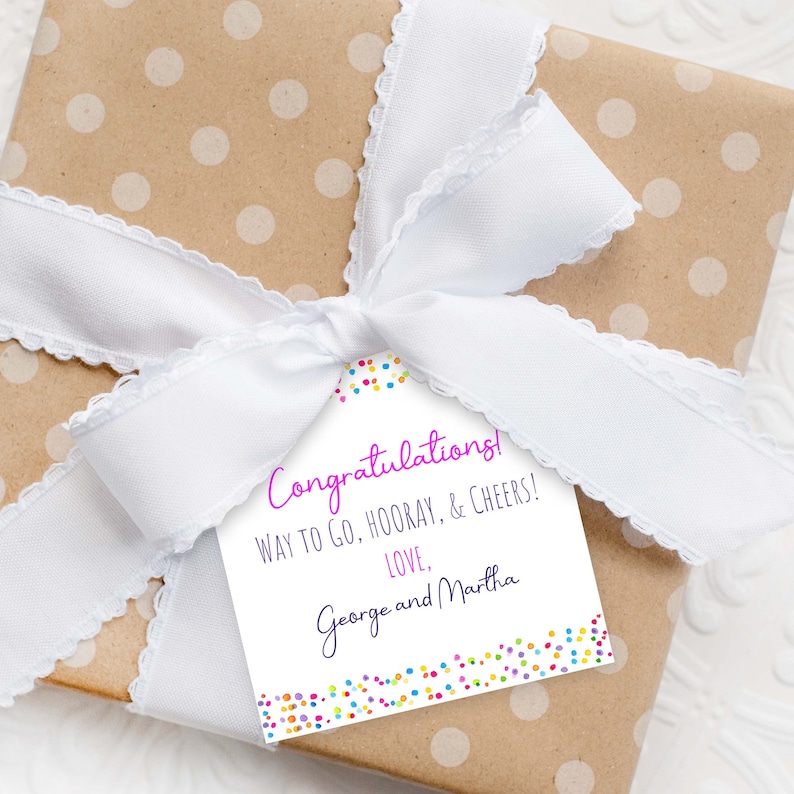 Editable Printable Confetti Tag Template. Fully Editable - Etsy