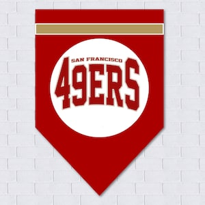 Printable 49ers Banner, Super Bowl Printable Decorations, Football ...