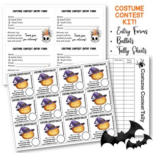 Pumpkin Carving Contest Kit. Costume Contest Kit. Halloween Party Kit ...