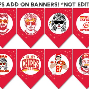 Editable Kansas City Chiefs Party Banner | FULLY Editable Text | Game ...