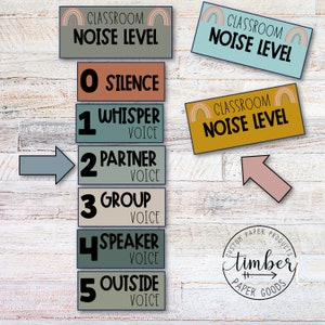 Tranquil Noise Oasis! | Classroom Noise Level Kit | Boho, Earth Tones ...