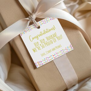 Editable, Printable Confetti Tag Template. Fully Editable Text: PDF 3 X ...