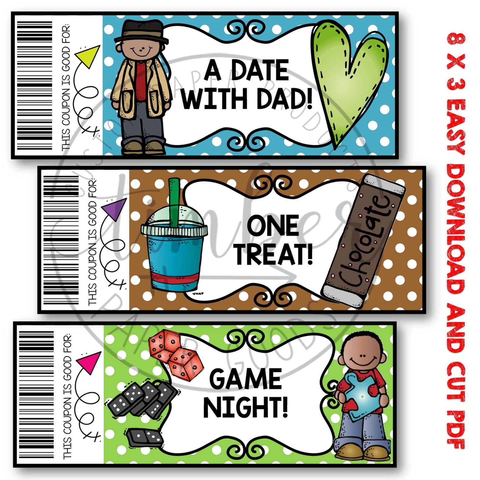EDITABLE Reward/gift Coupons. Reward Coupons for Kids. Instant - Etsy