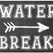 Chalk Football Party Sign Printable WATER BREAK Digital Download ...