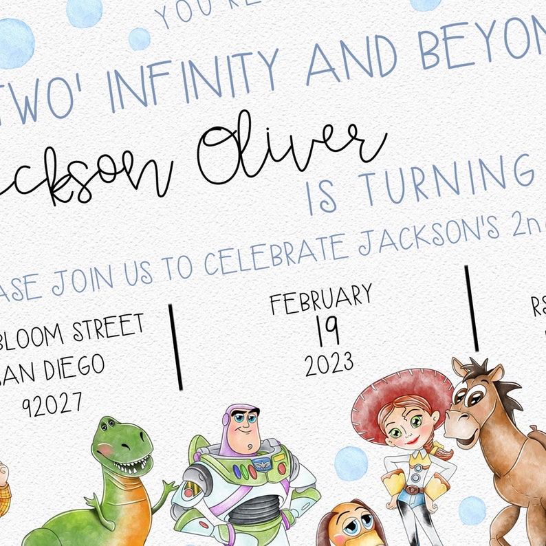 Two Infinity and Beyond Invitation Template. Easily - Etsy