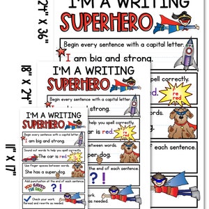6 PRINTABLE Anchor Charts, 3 Sizes Each, Classroom Anchor Charts, ELA ...