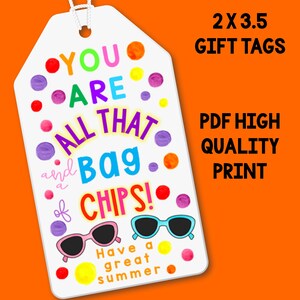 School End of Year Gift Tag, Year End Gift Tag, Tag for Students, Tag ...