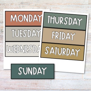 Flip Calendar | Boho Classroom Decor | Premade and Editable Sections ...