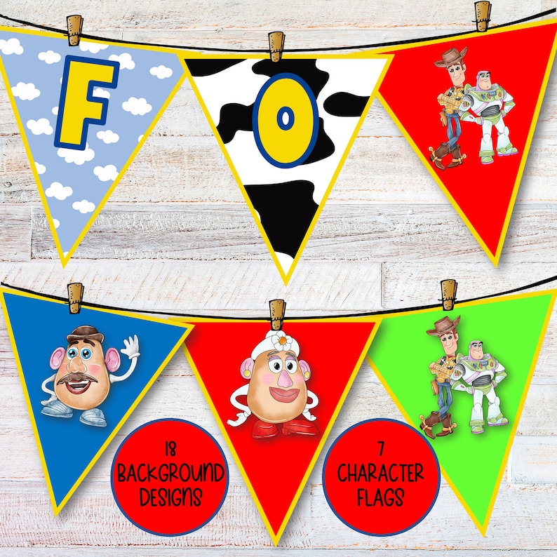 Toy Story Theme Banner. EDITABLE Toy Story Party Banner. Toy - Etsy