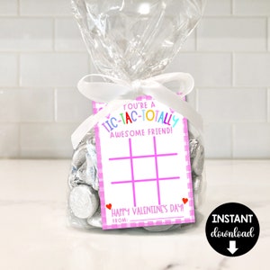 PRINTABLE You're a Tic-tac-totally Awesome Friend Valentine Card ...