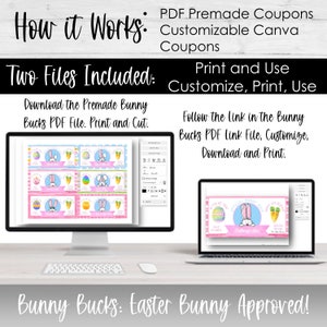 Easter Bunny Bucks, Printable, Premade and Customizable Sets, Easter ...