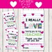 Valentine Teacher Tag. Printable Gift Tags. Valentine's Day. Printable ...