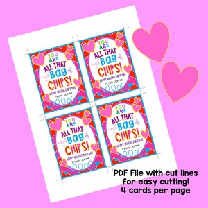 Printable, Editable Valentine's Day Card | All That & A Bag of Chips ...