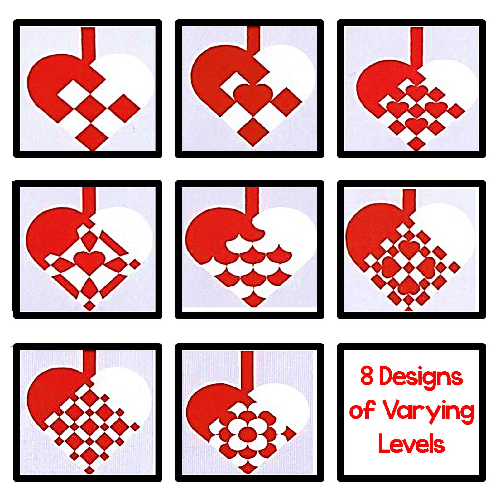 PRINTABLE Valentine Heart Weaving Craft Paper Weaving | Etsy