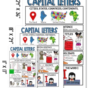 PRINTABLE Anchor Charts! 3 Sizes Included. Capitalization Anchor Chart ...