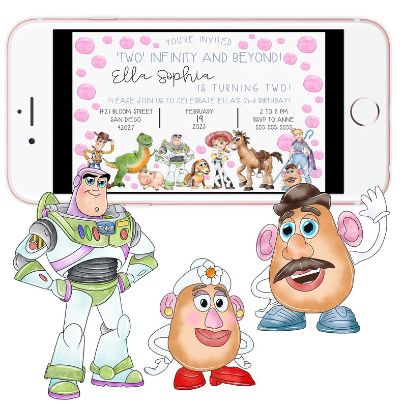 Two Infinity and Beyond Invitation Template. Easily - Etsy