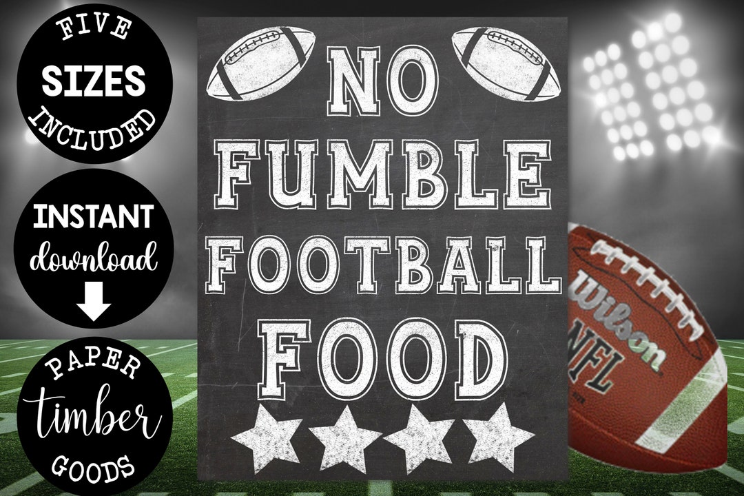 Chalk Football Party Sign | Printable | FOOTBALL FOOD| Digital Download ...
