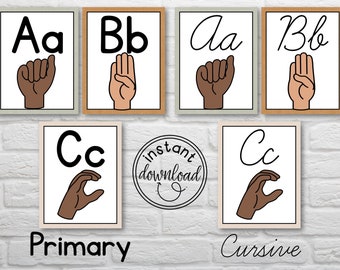 Sign Language Alphabet - Etsy