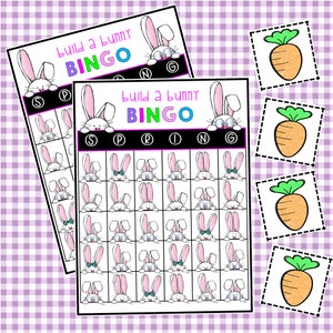 PRINTABLE Build a Bunny Bingo Game. Teacher, Parent, Daycare Resource ...