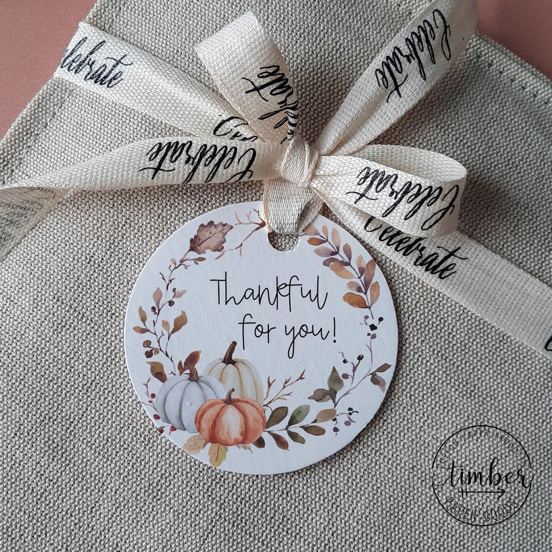 Printable 2" Thanksgiving Tags | Autumn Gift Tags | Thanksgiving Treat ...