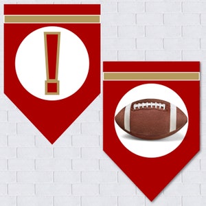Printable 49ers Banner, Super Bowl Printable Decorations, Football ...