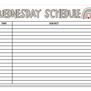 Boho Beautiful Daily & Weekly Class Schedule Templates | EDITABLE ...