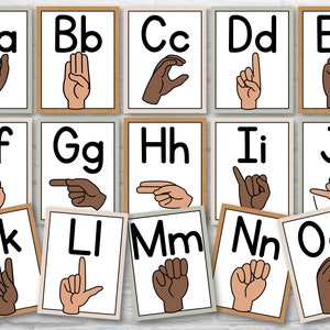 ASL Sign Language Alphabet Posters, American Sign Language Alphabet ...