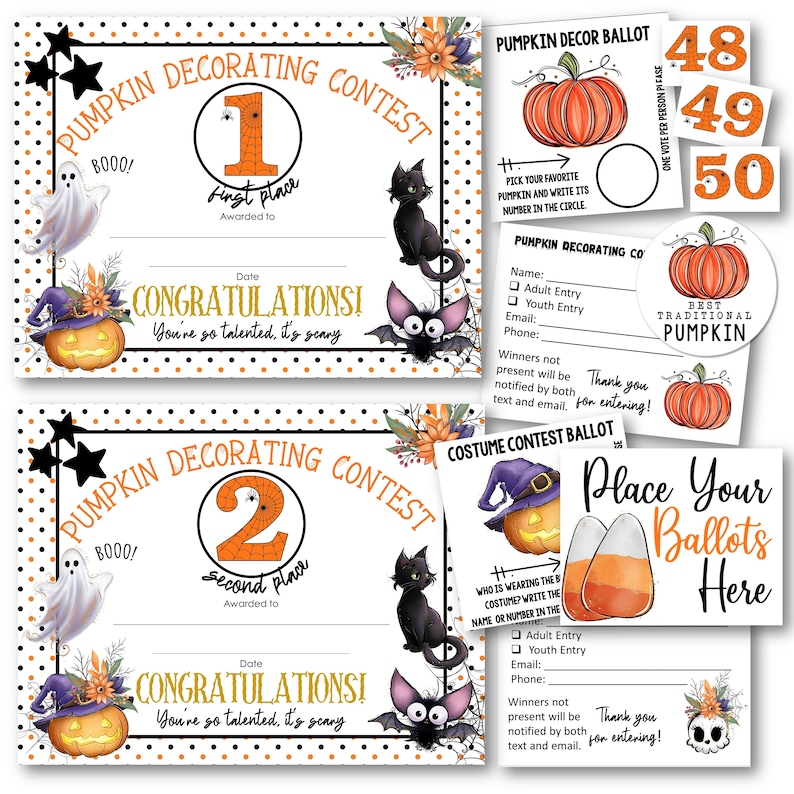 Pumpkin Decorating Contest Kit Costume Contest Kit. - Etsy