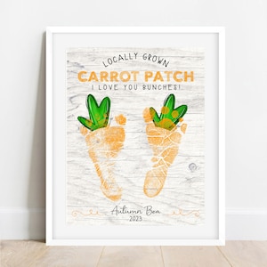 Farm Sign | Carrot Patch Footprint Craft | Easter Footprint Art for ...