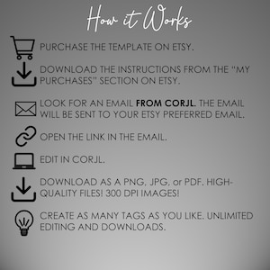 Editable Price Tag Template, Custom Clothing Hang Tag, Minimalist ...