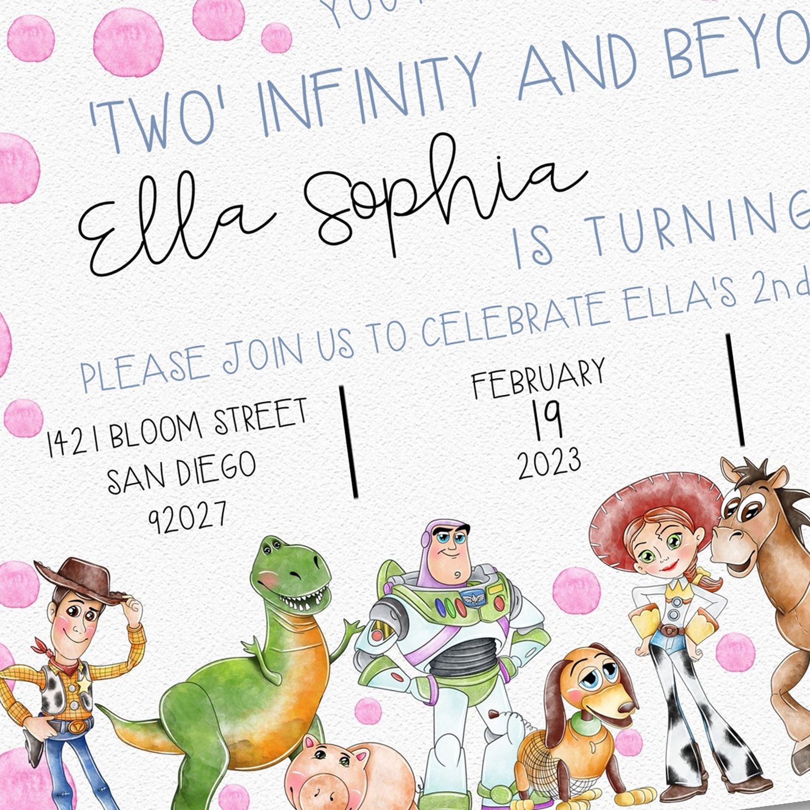 Two Infinity and Beyond Invitation Template. Easily - Etsy
