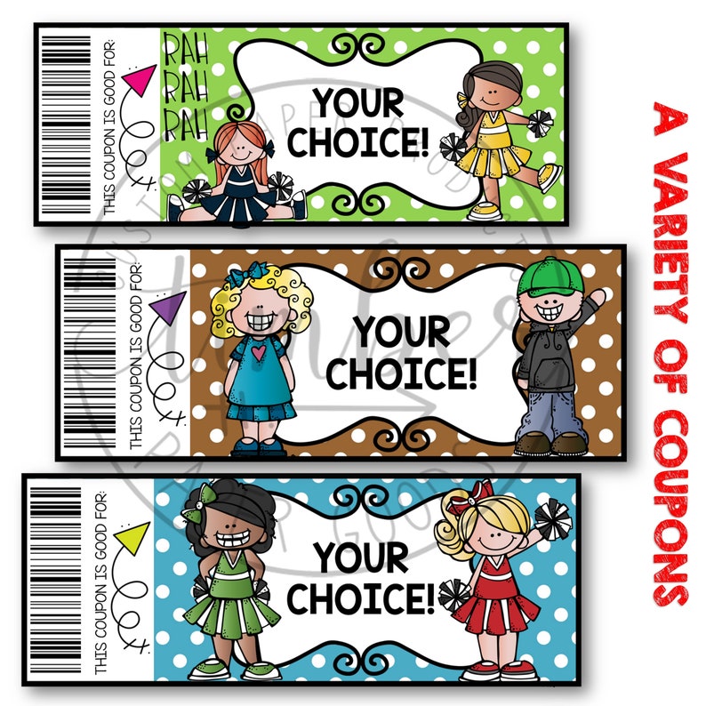 EDITABLE Reward/gift Coupons. Reward Coupons for Kids. Instant - Etsy ...
