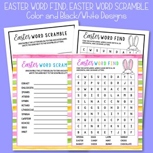 Easter Activity BUNDLE, Easter Games, Easter Word Search, Easter ...
