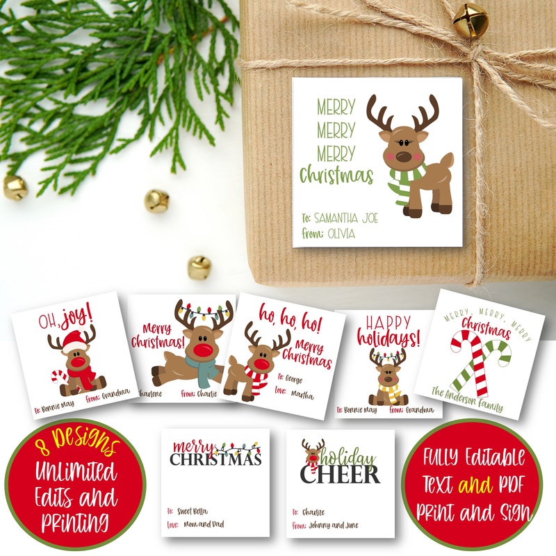 Reindeer Gift Tag - 60+ Gift Ideas for 2024