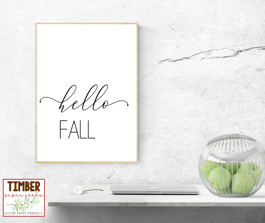 Fall Printables. 7 Modern Fall Printables, Color, Black/white ...