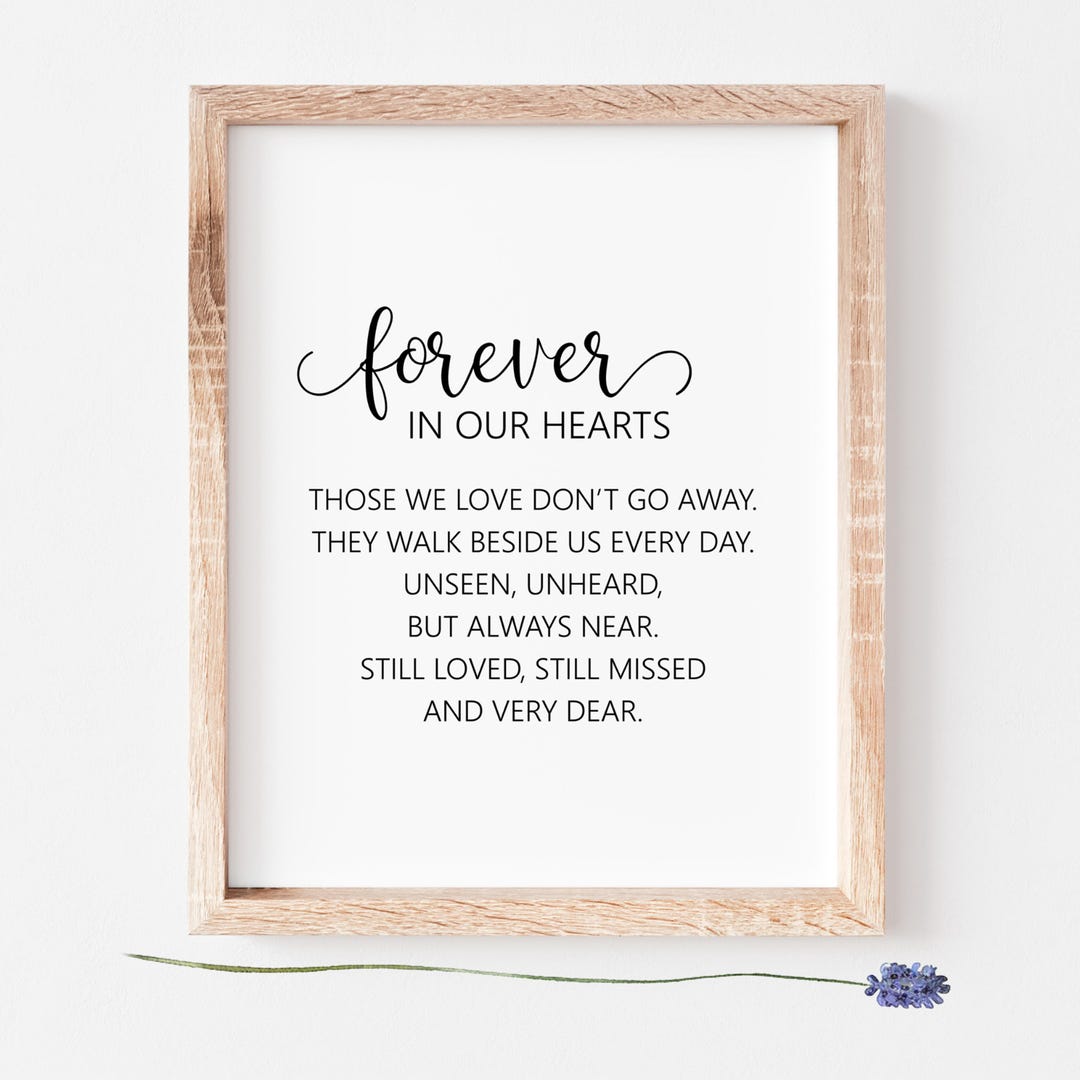 Printable, Ready to Frame Funeral Poem. Minimalist Design. Celebration ...