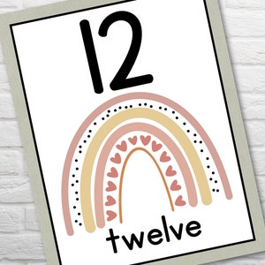 BOHO Vibrant Number Posters | Classroom Number Posters | Numbers 1-20 ...