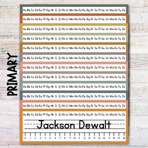 Student Desk Plates and Supply Labels | Modern BOHO | 12 Colors ...