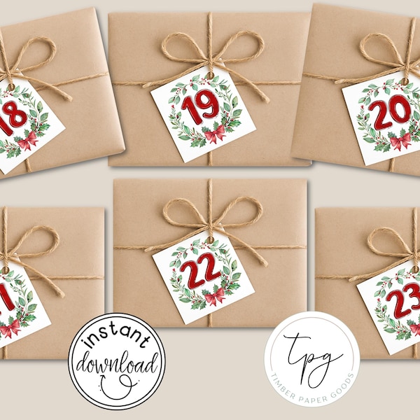 Christmas Numbers 1 12 - Etsy UK