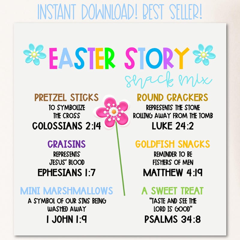 The Easter Story Snack Mix - Etsy
