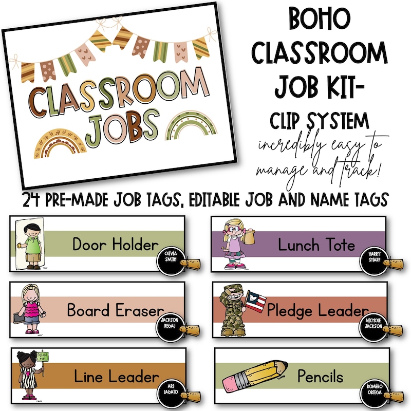 Classroom Jobs Chart - Etsy