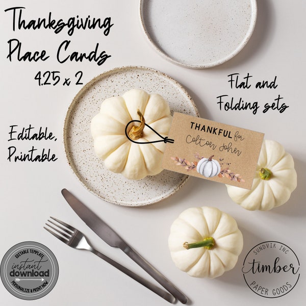 Autumn Place Cards - Etsy