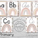 Boho Rainbow Alphabet Posters, Primary Alphabet, Cursive Alphabet ...
