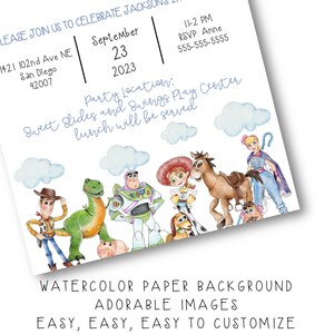 Infinity and Beyond Invitation Template, Blue Clouds. FULLY EDITABLE ...